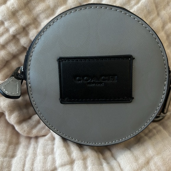 Coach | Bags | Coach Round Hybrid Pouch In Reflective Signature Canvas ...